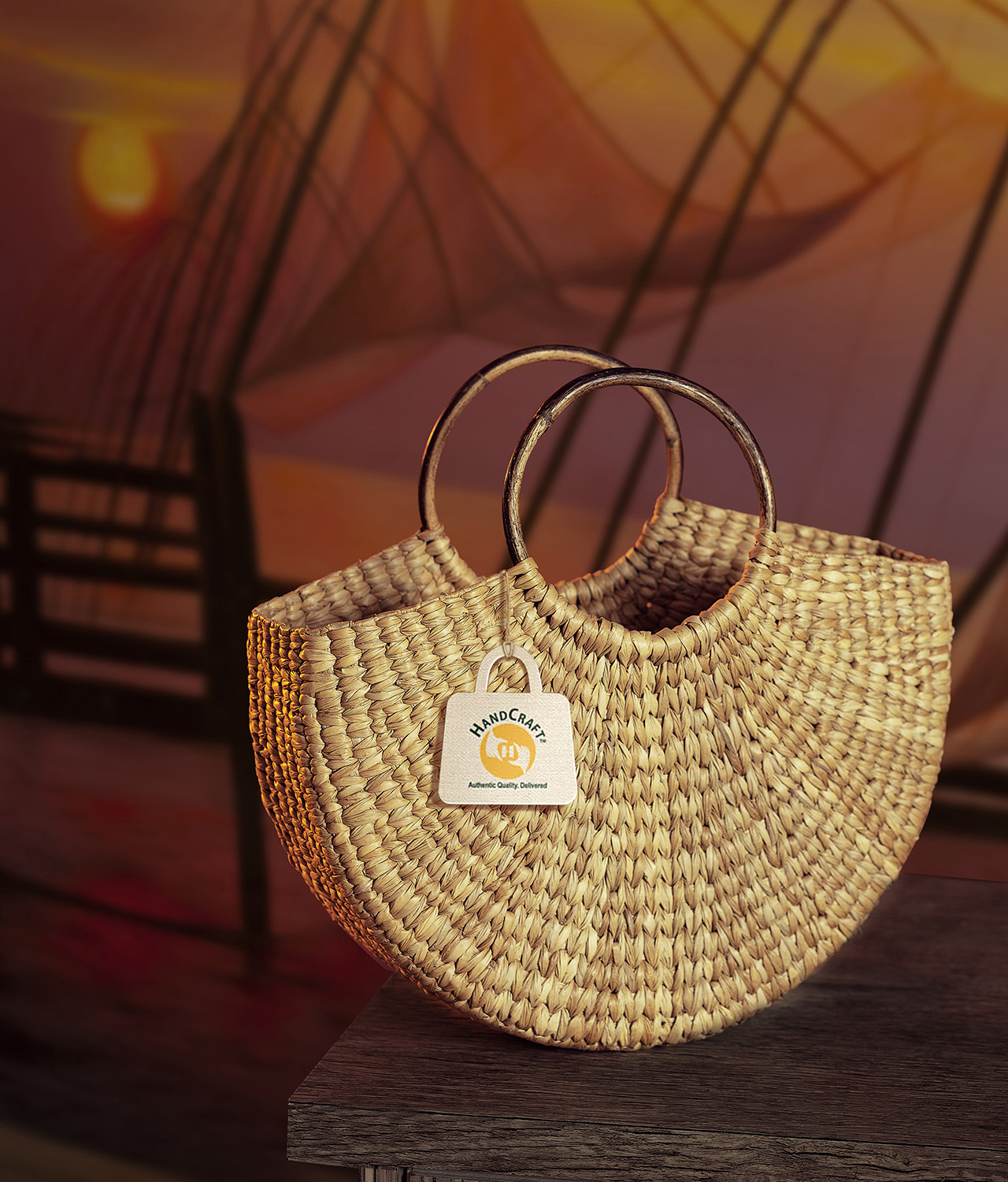 Woven Basket Bag