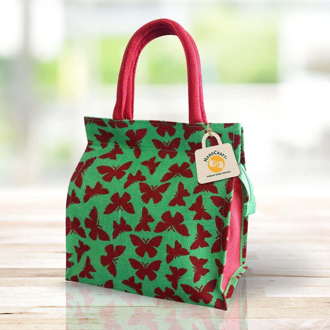 Small Jute Bag With Zip Manufacturer - FS 009 C - handcraftCustom.com