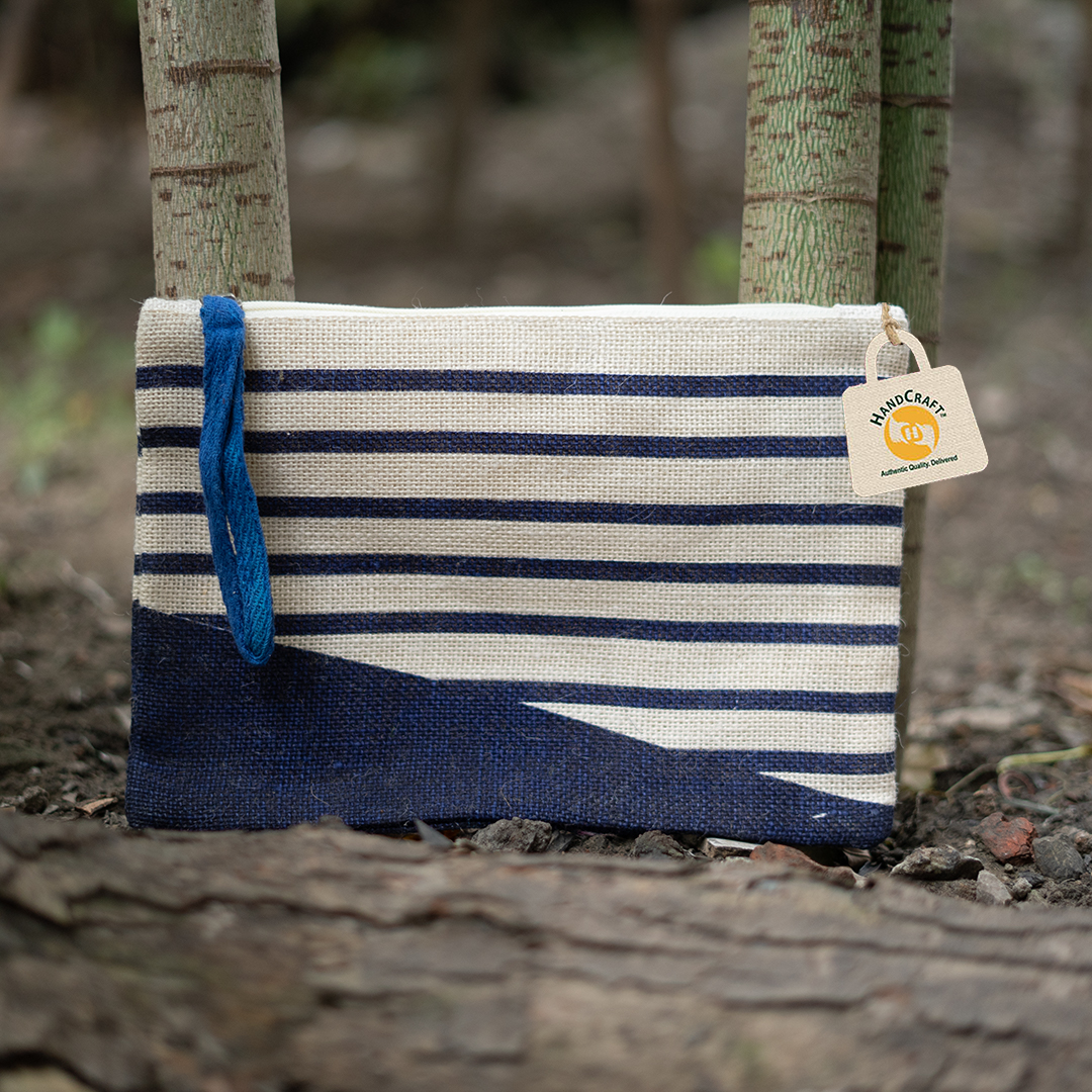 Jute Zipper Pouch Manufacturer - JP 015- handcraftCustom.com