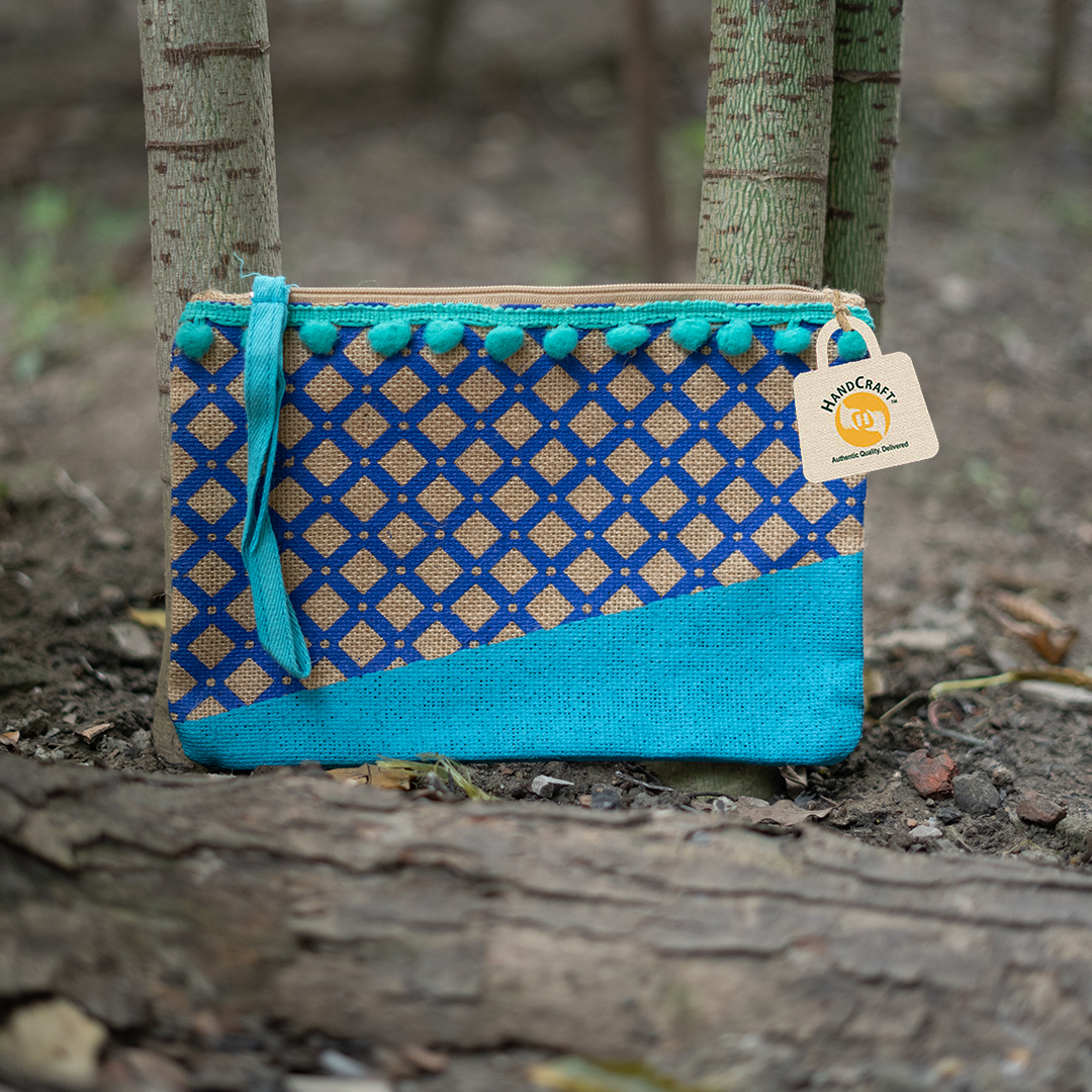 Jute Zipper Pouch Manufacturer - JP 027 B - handcraftCustom.com