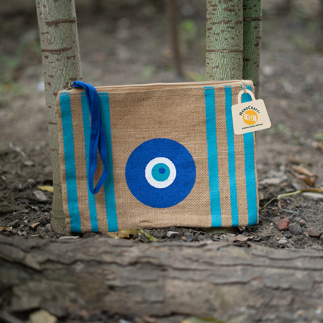Jute Zipper Pouch Manufacturer - JP 029- handcraftCustom.com